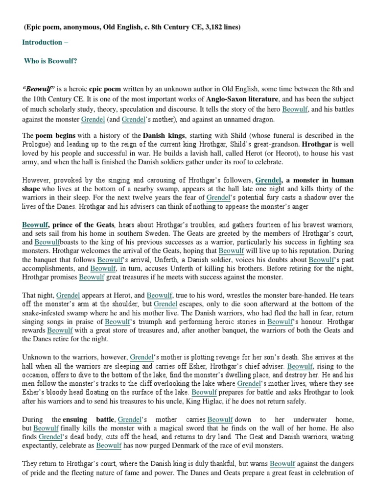 BEOWULF | PDF | Beowulf | English Heroic Legends