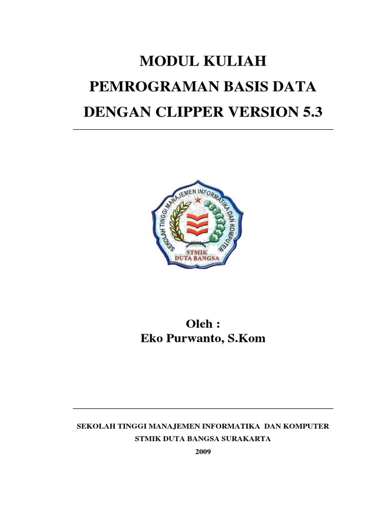 Pemrograman Database Clipper 5.3 | PDF | Seni | Komputer
