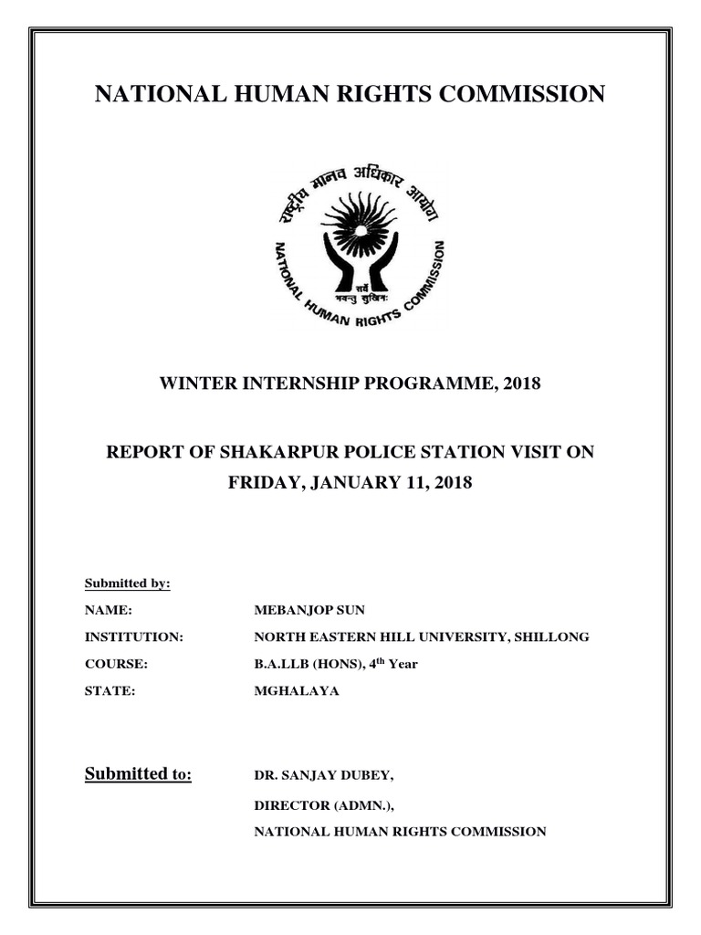 Police Station Visit Report | PDF | Police | Police Officer