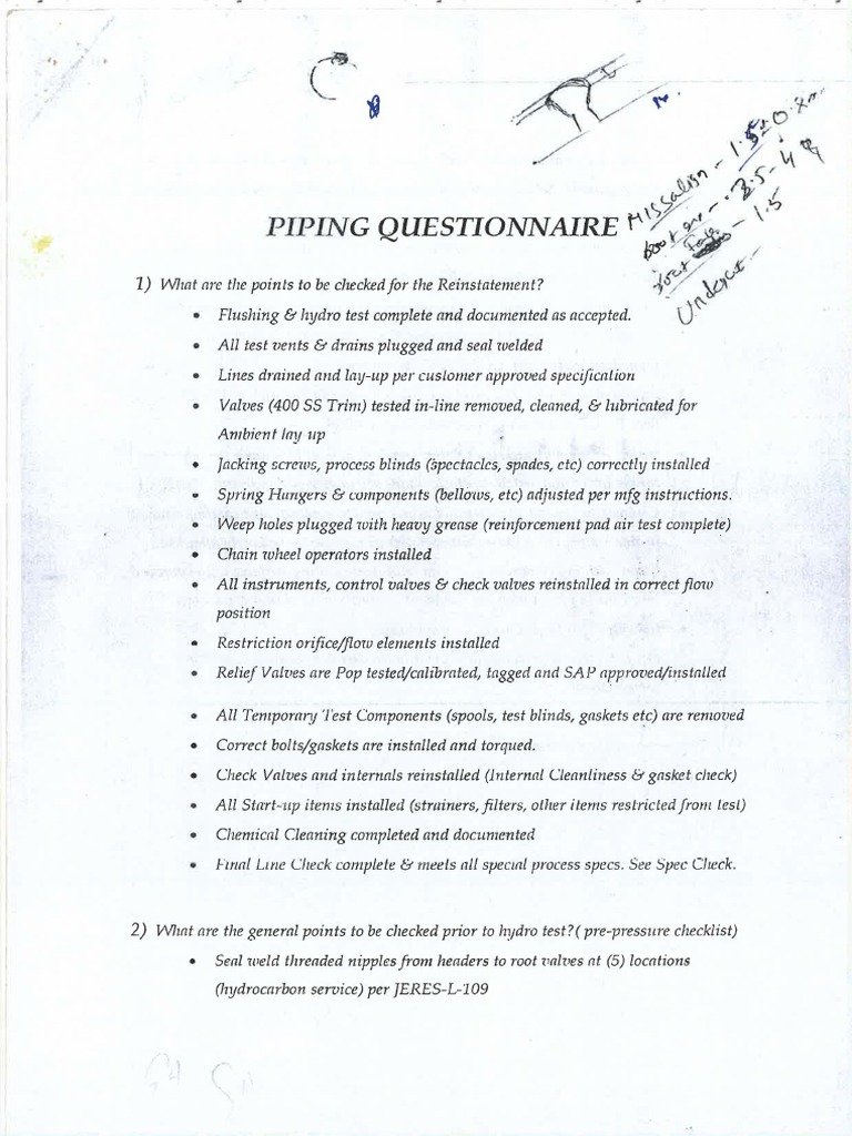 Aramco Piping QC Interview Guide | PDF | Pipe (Fluid Conveyance ...