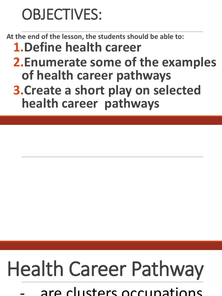Health Career Pathway | PDF