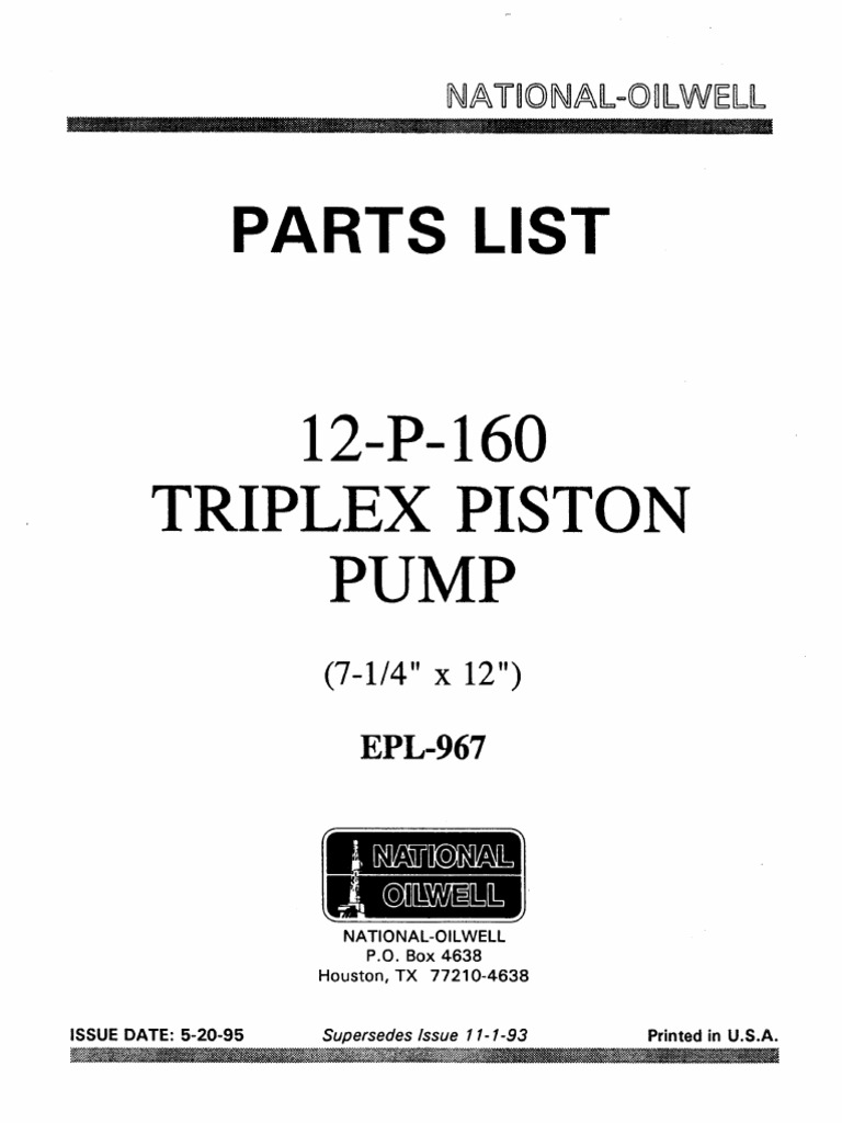 National Mud Pump 12P160 PDF | PDF