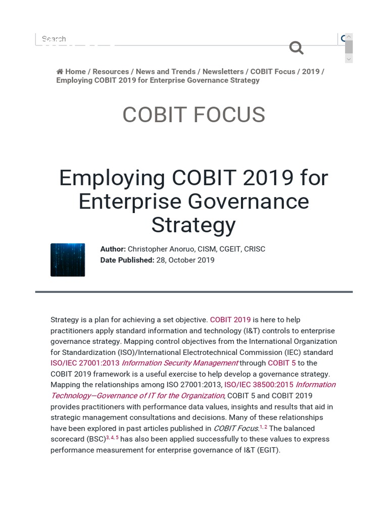 Cobit 2019