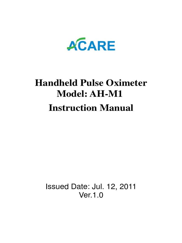 Lifebox Pulse Oximeter User Manual | PDF