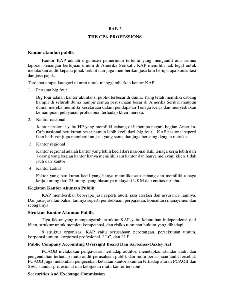 KAP dan Profesi Akuntan | PDF