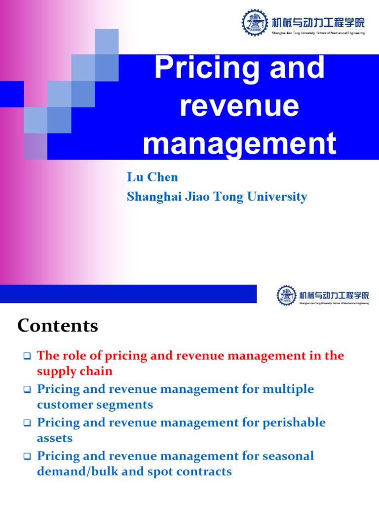 Pricing and Revenue Management Strategies | PDF | Business | Law