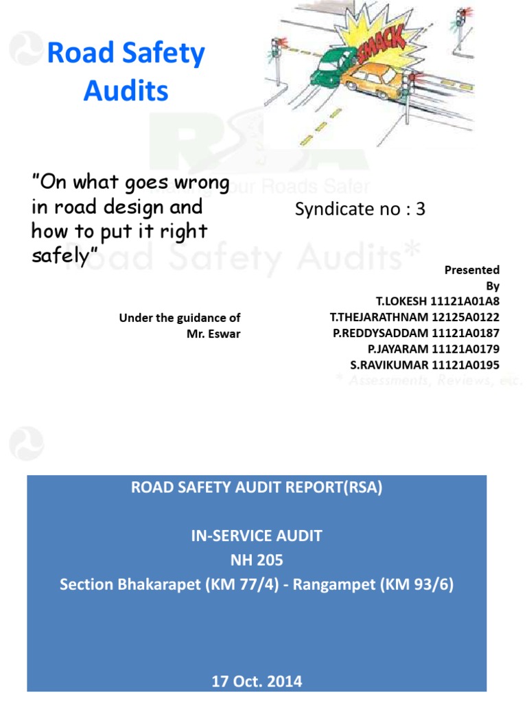 Safety Audit PPT All Stages | PDF