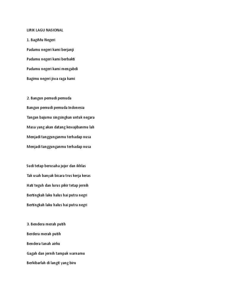 LIRIK LAGU NASI-WPS Office | PDF