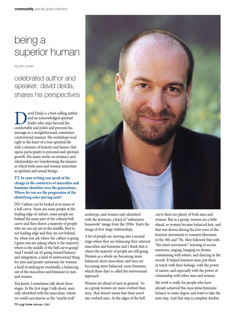 Article David Deida Interview Being A Superior Human | PDF