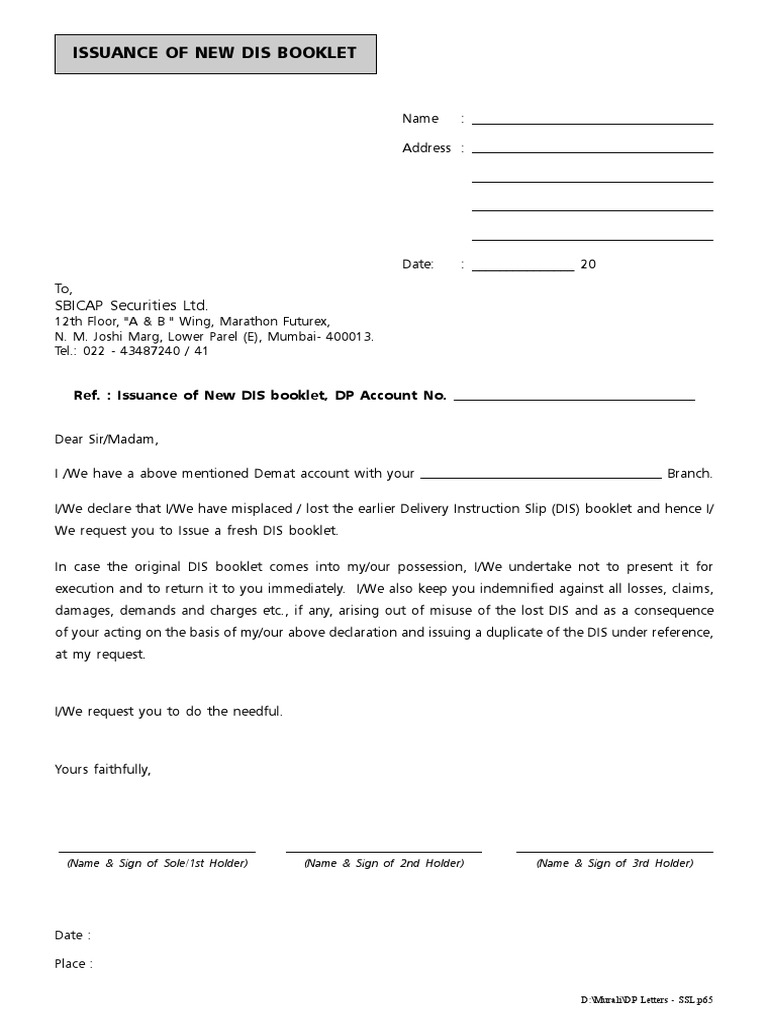 Issuance of New DIS BookletL PDF | PDF | Law