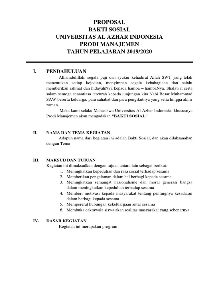 Proposal Baksos | PDF