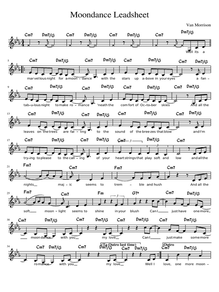 Moondance Leadsheet | PDF