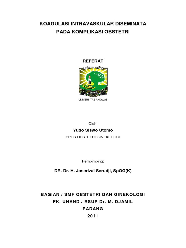 Koagulasi Intravaskular Diseminata | PDF