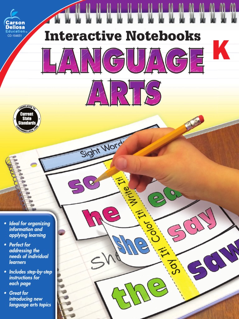 Interactive Notebooks Language Arts Grade K | PDF | Consonant | Notebook