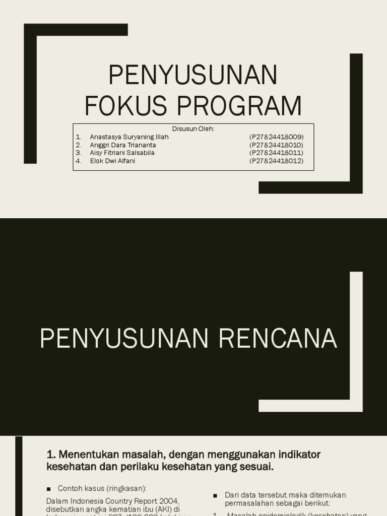 Penyusunan Fokus Program | PDF