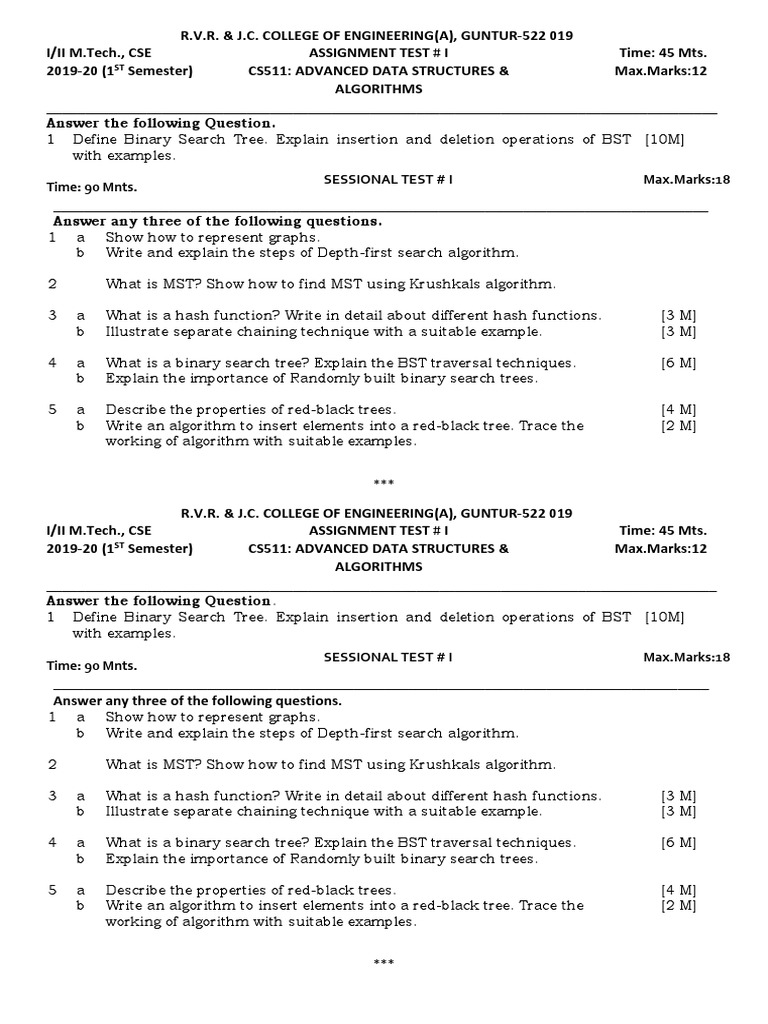 Sessional Assignment - 1 | PDF