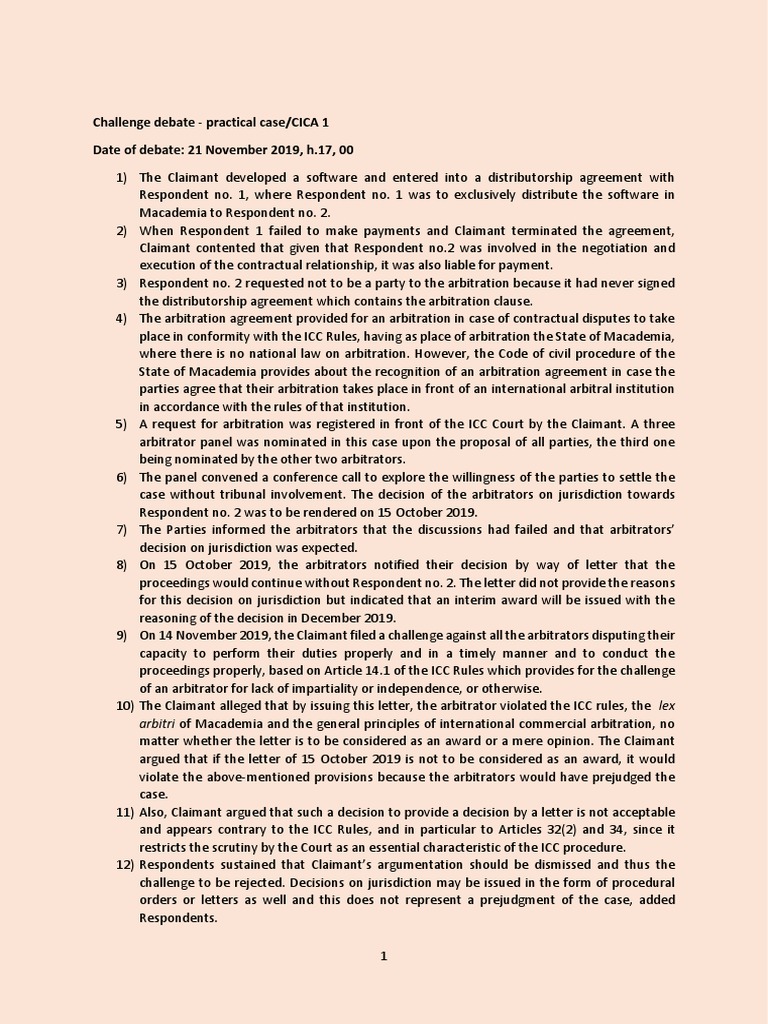 Challenge Debate | PDF