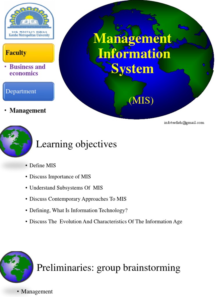MIS Chapter One | PDF