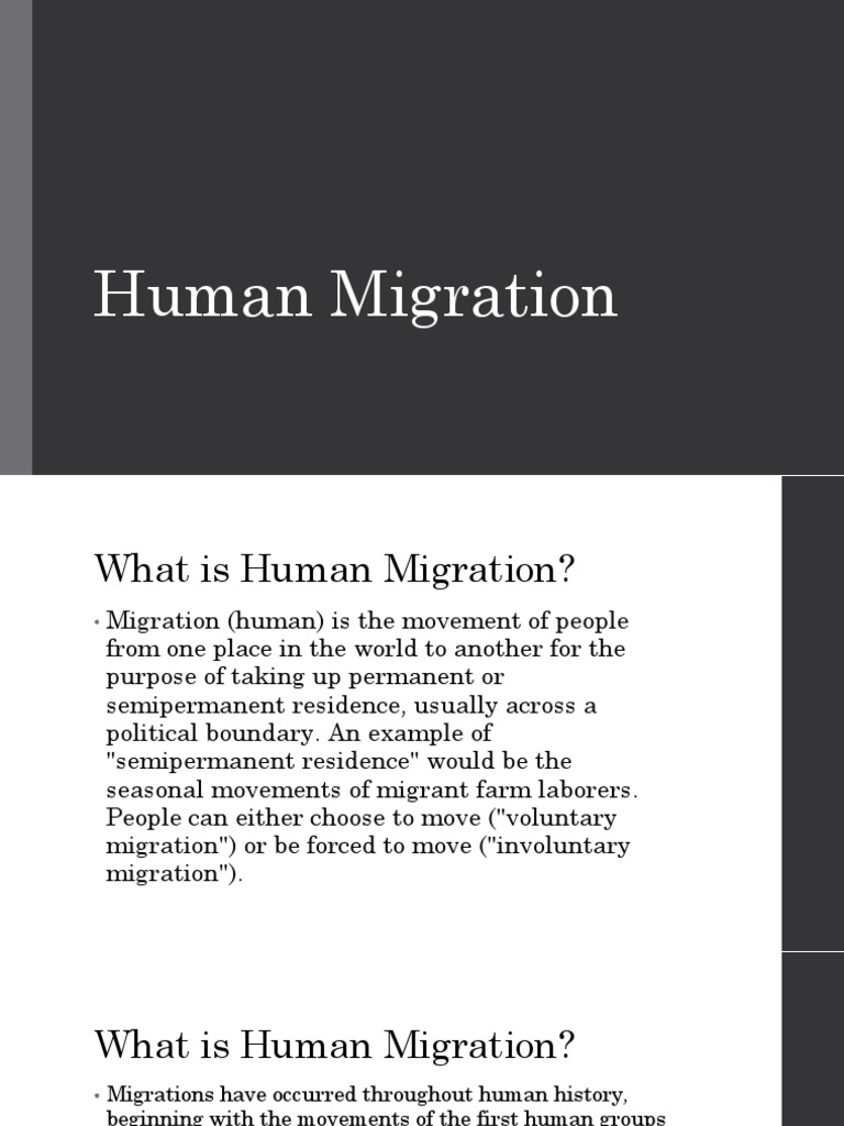Human Migration | PDF