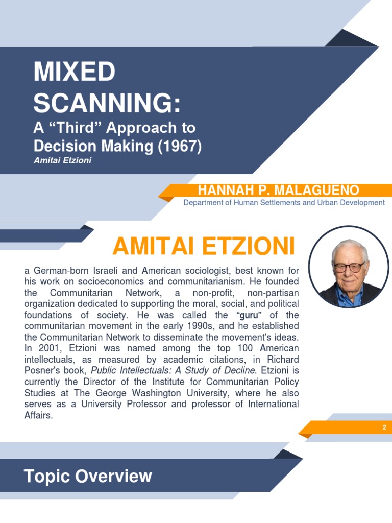 Mixed Scanning: The "Third Approach To Decision Making | PDF | Decision ...