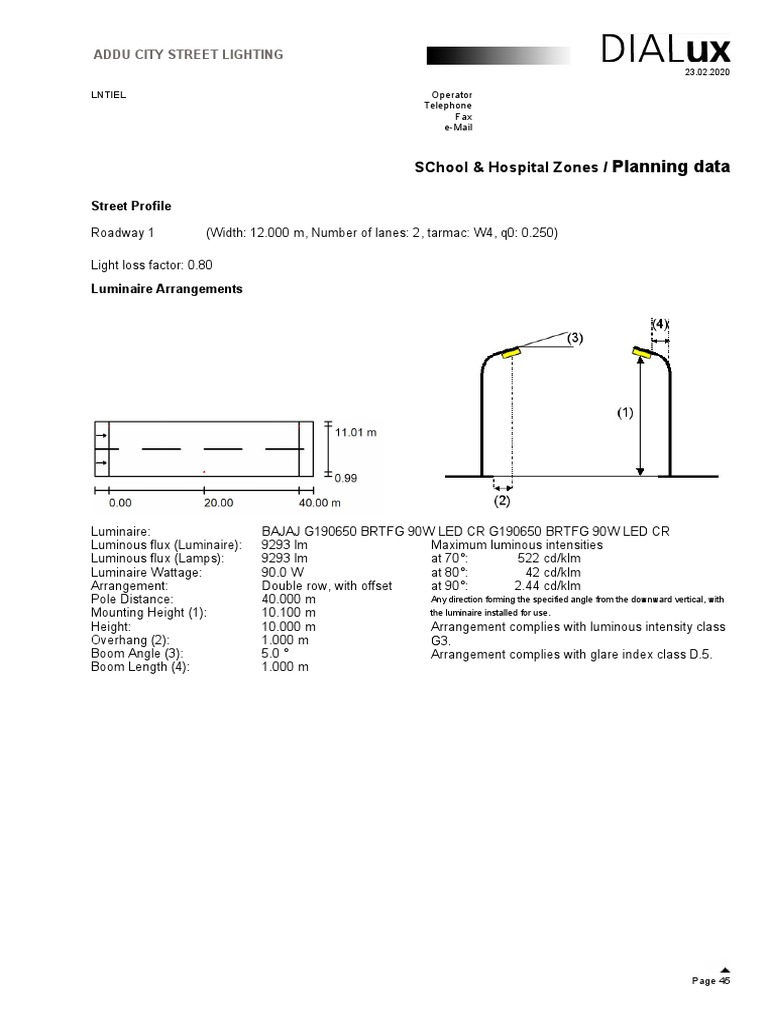 Addu City street lighting plan | PDF | Lighting | Light