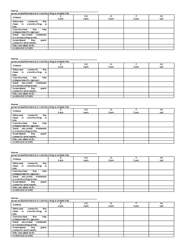 Criteria Kite Making | PDF