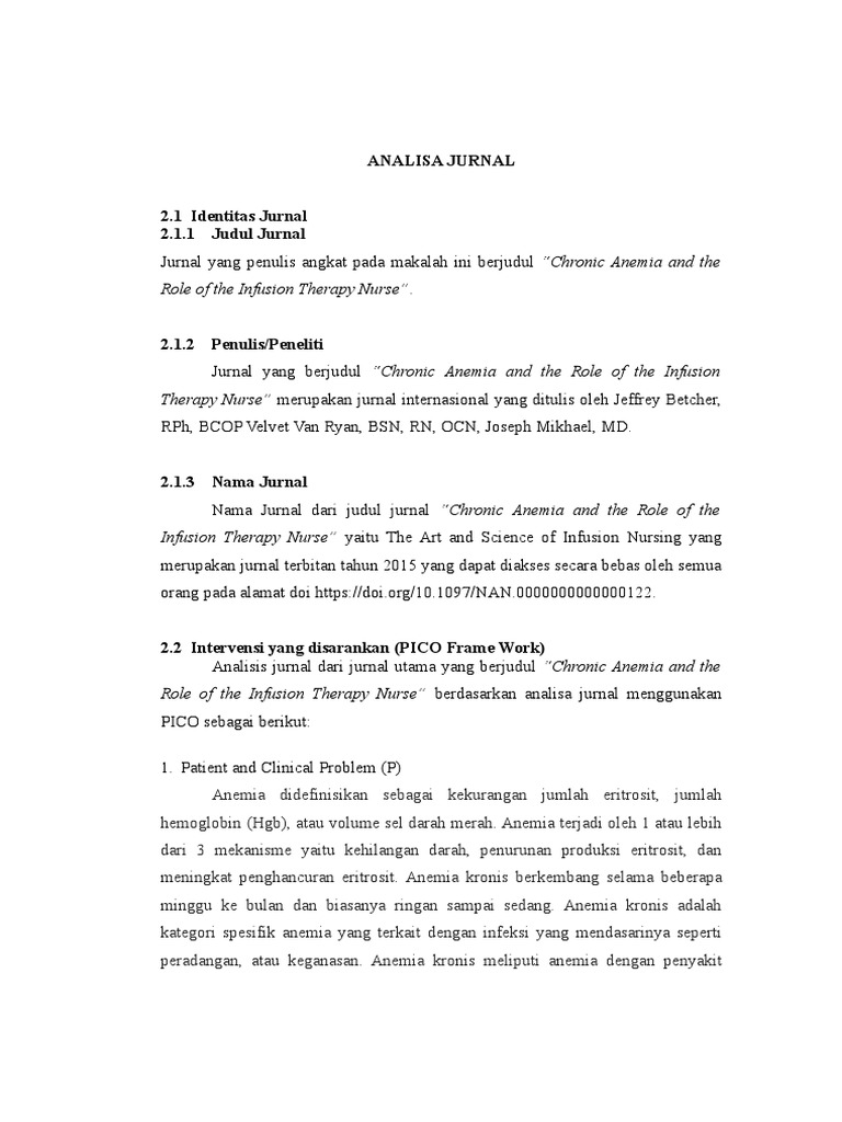 Contoh Analisis Jurnal Kep. Dengan PICO | PDF | Pengembangan Diri ...