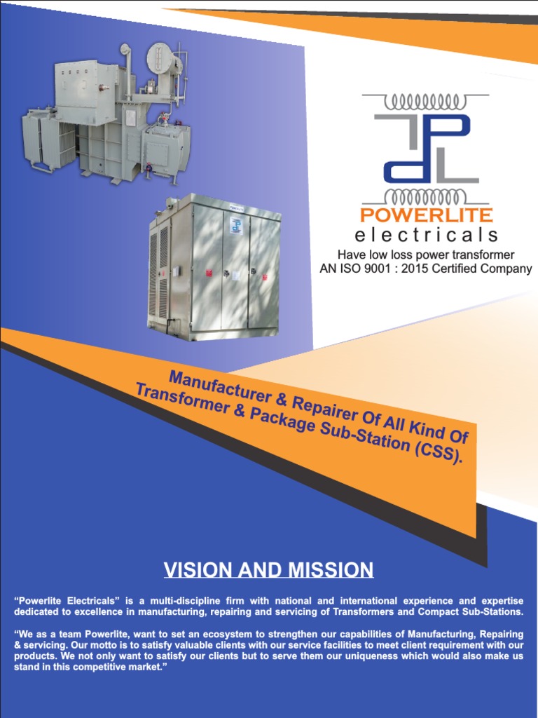 20 - Powerlite Electricals - Brochure | PDF | Transformer | Electrical ...