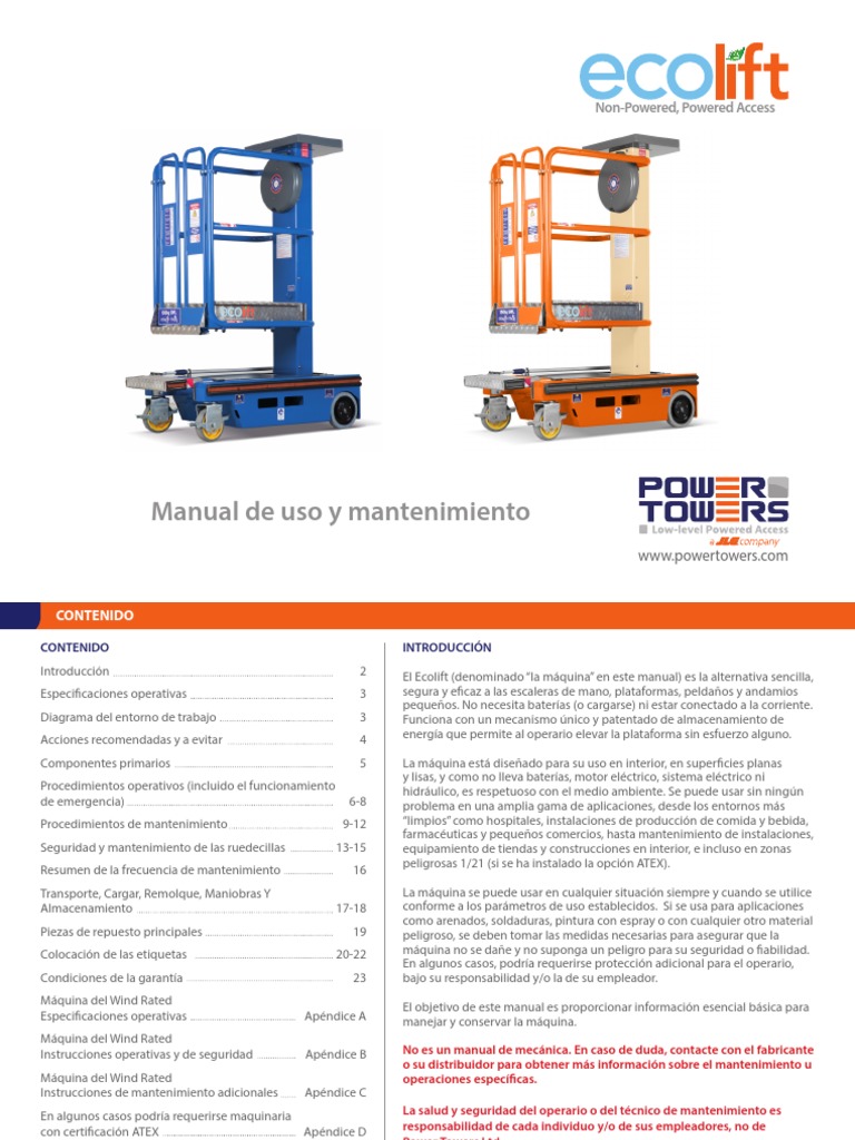 ECOLIFT | PDF | Máquina elevadora | Tornillo