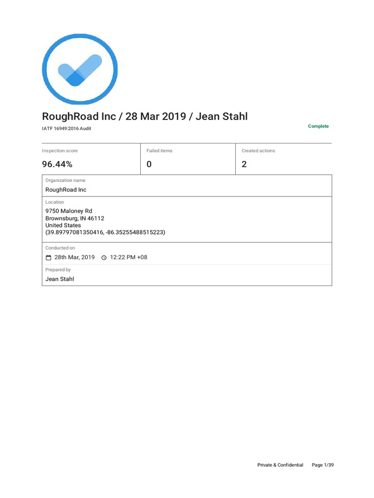 QMS Audit Report Sample Iatf | PDF | Quality Management System ...