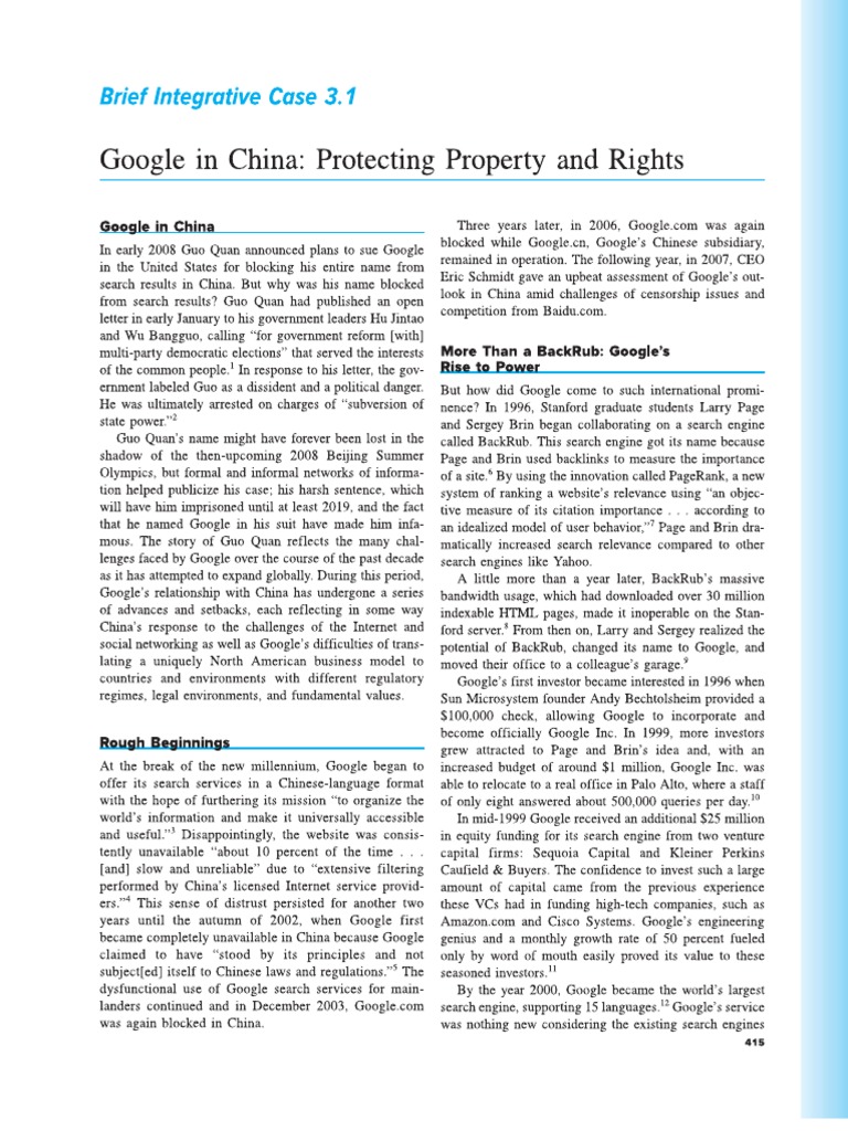Google (Case Study 1) | PDF