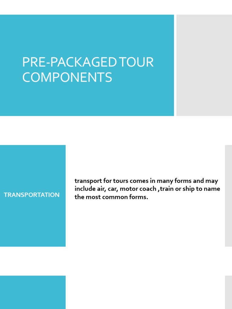Pre-Packaged Tour | PDF | Tourism | Hotel