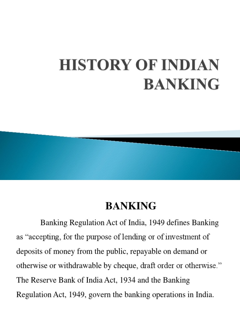 History of Indian Banking | PDF | Online Banking | Banks & Banking