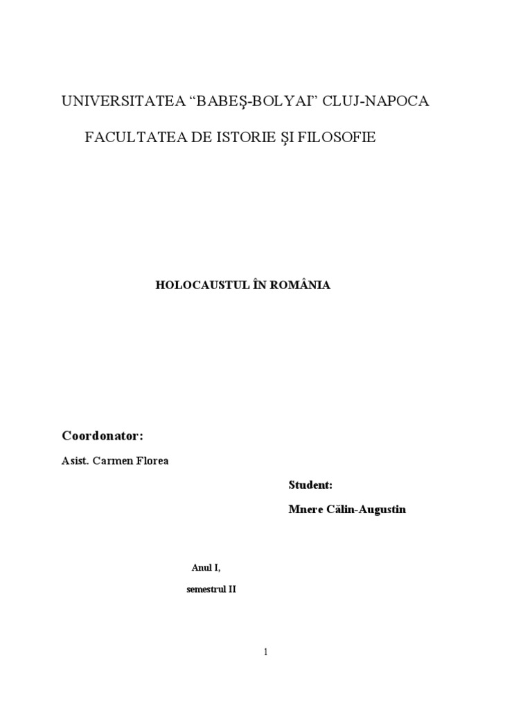 Holocaustul În România | PDF