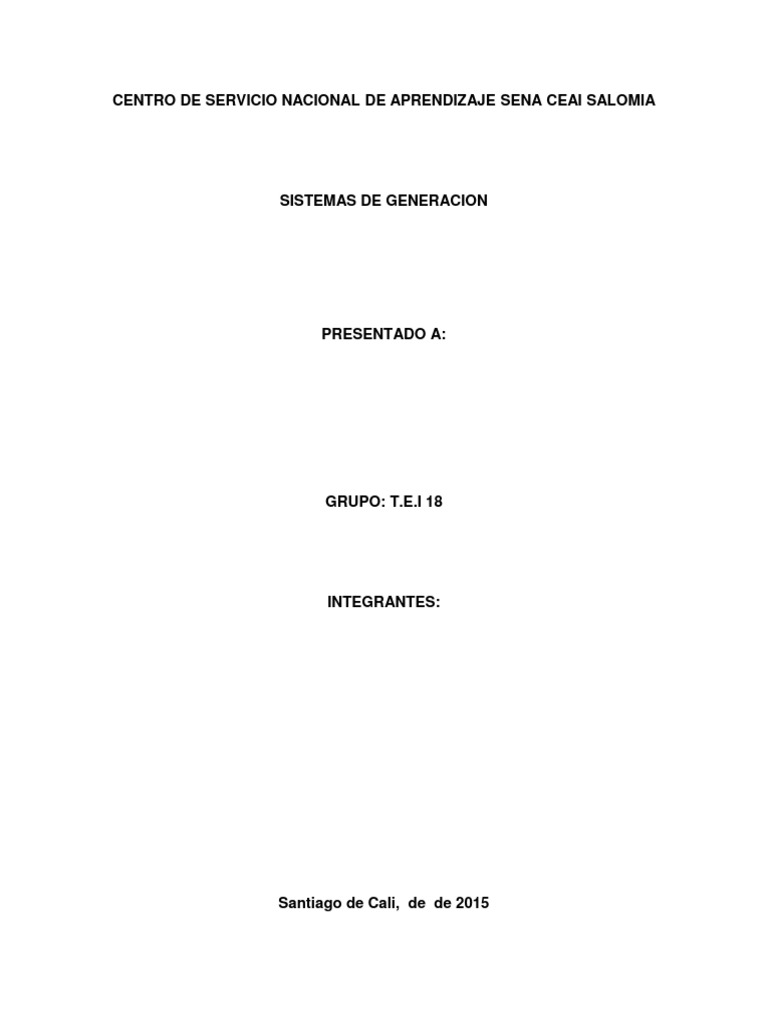 4 Generacion | PDF | Generador eléctrico | Ingeniería de la Energía