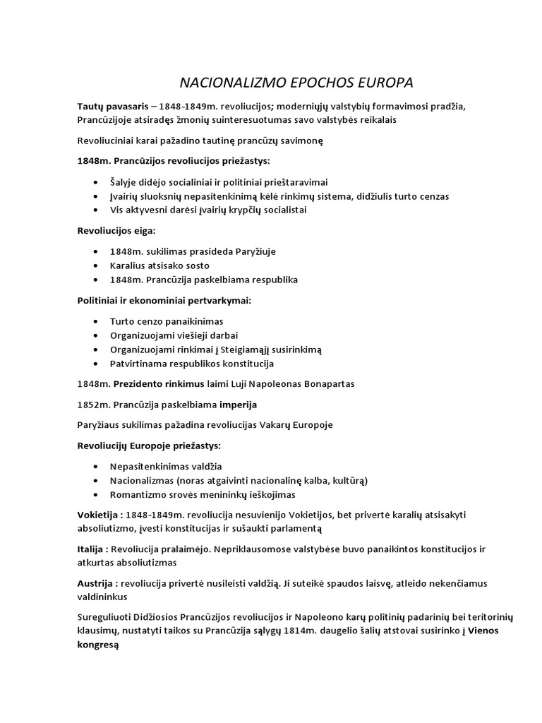 Nacionalizmo Epochos Europa | PDF