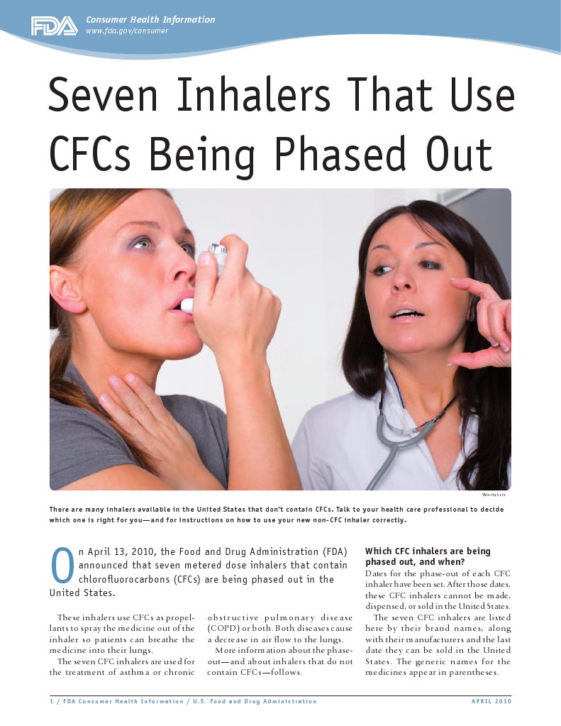CFC Inhalers Phase-Out Notice | PDF | Chlorofluorocarbon | Drugs