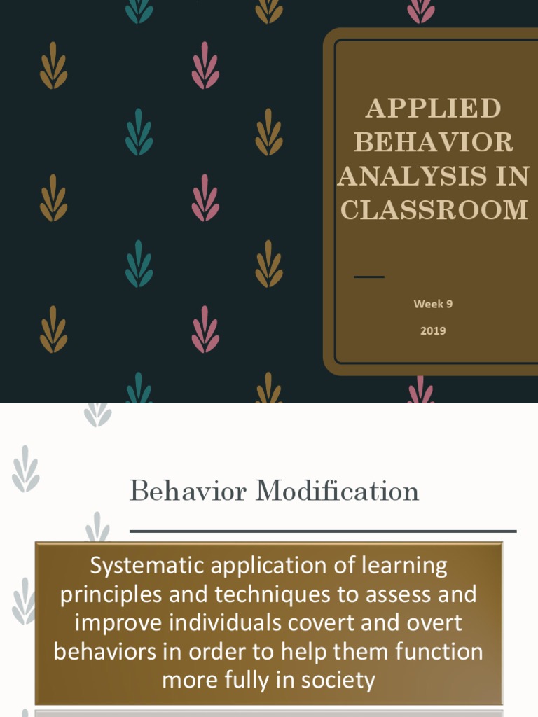 10 Applied Behavior Analysis in Classrooms | PDF