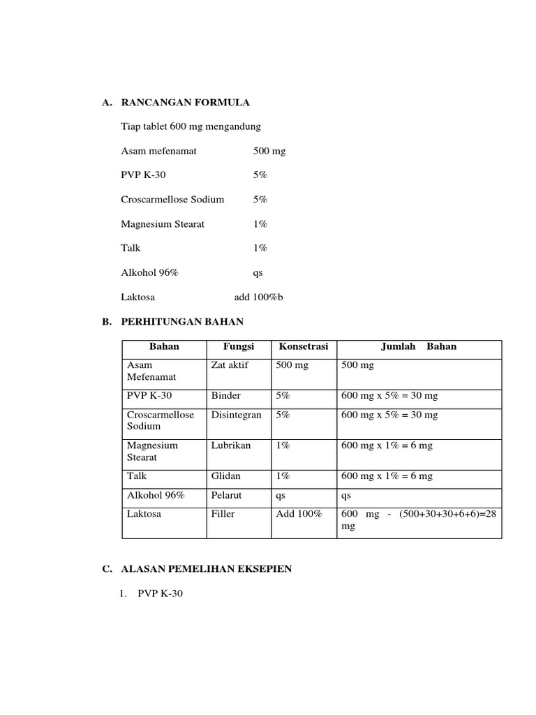 Rancangan Formula | PDF