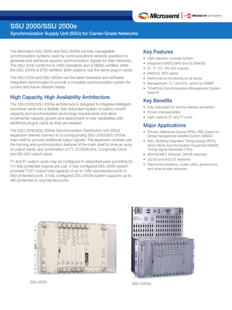 Microsemi Datasheet SSU2000 2000e H | PDF | Secure Shell | Radius