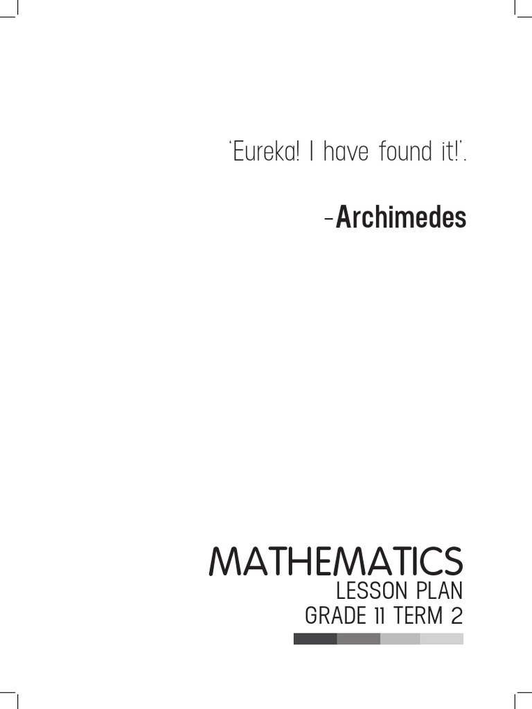 GR 11 Term 2 2018 Maths Lesson Plan PDF | PDF | Computers