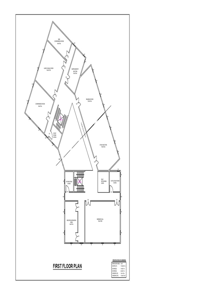 LIBRARY PLAN-FIRST FLOOR Model | PDF