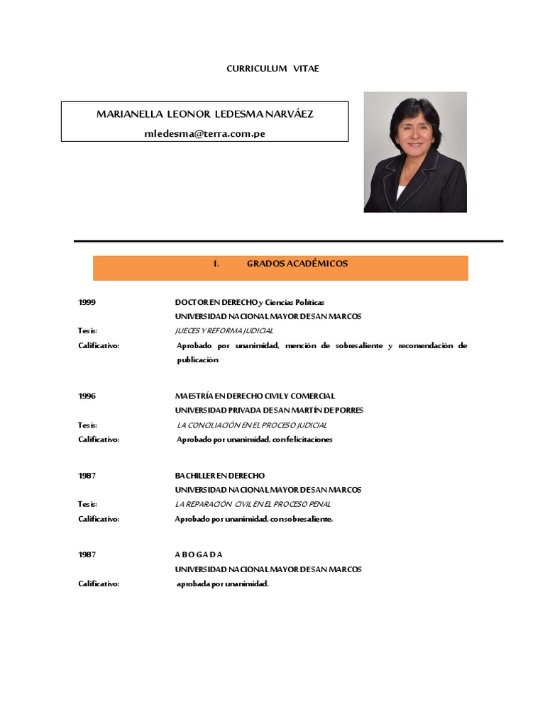 Curriculum Vitae de Abogada y Académica | PDF | Ley procesal | Caso de ley