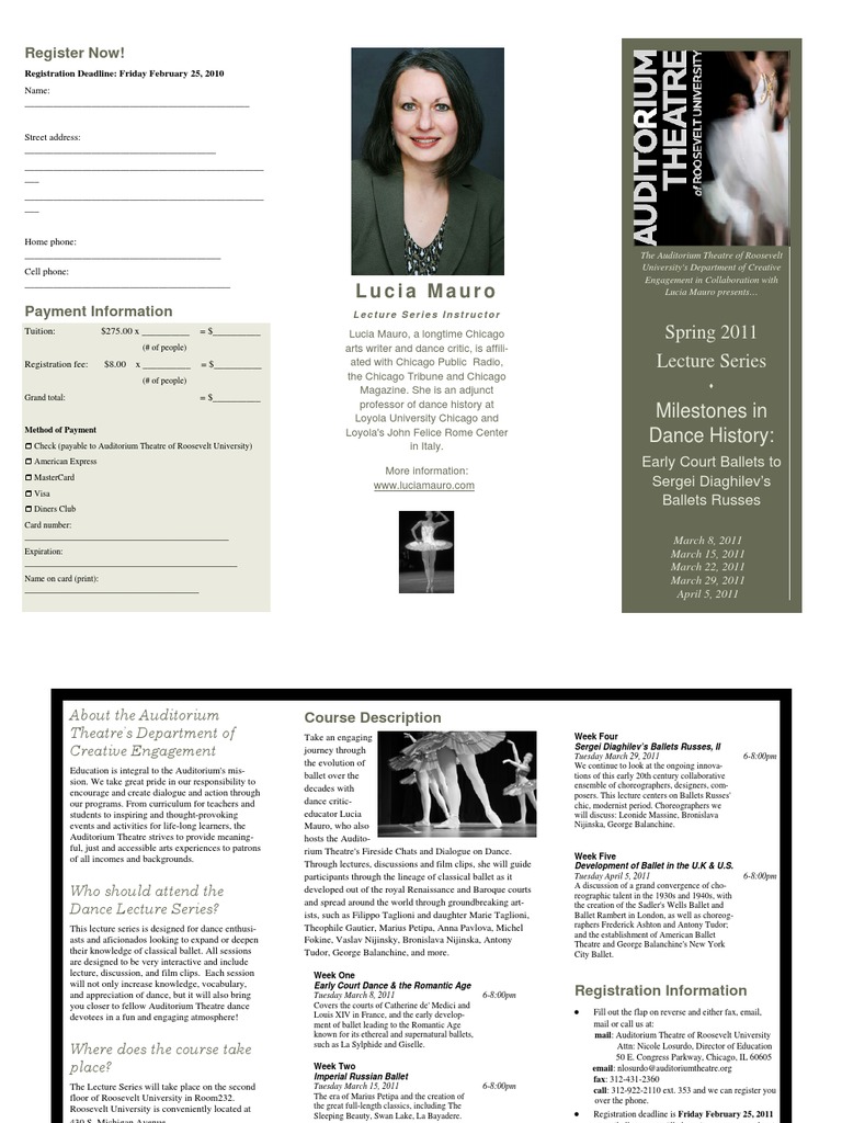 Milestones in Dance Brochure | PDF | Ballet | Dances