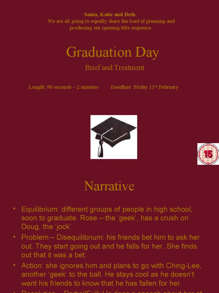 Graduation Day: Brief and Treatment | PDF