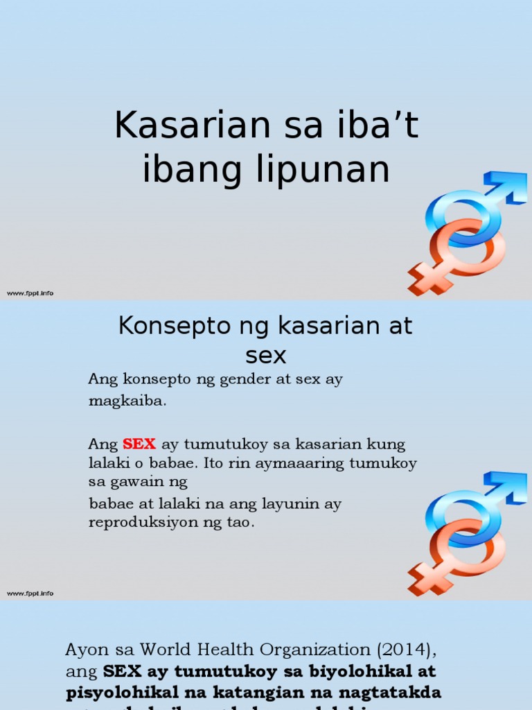 Kasarian Sa Iba't Ibang Lipunan | PDF