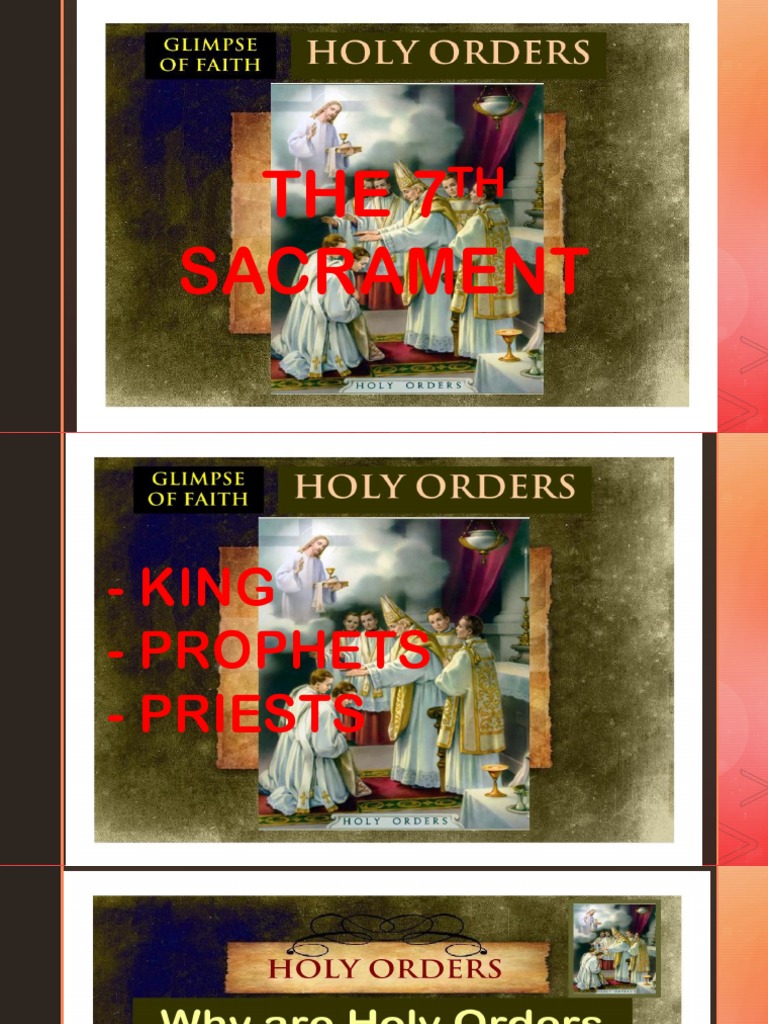 Sacrament of The Holy Orders | PDF