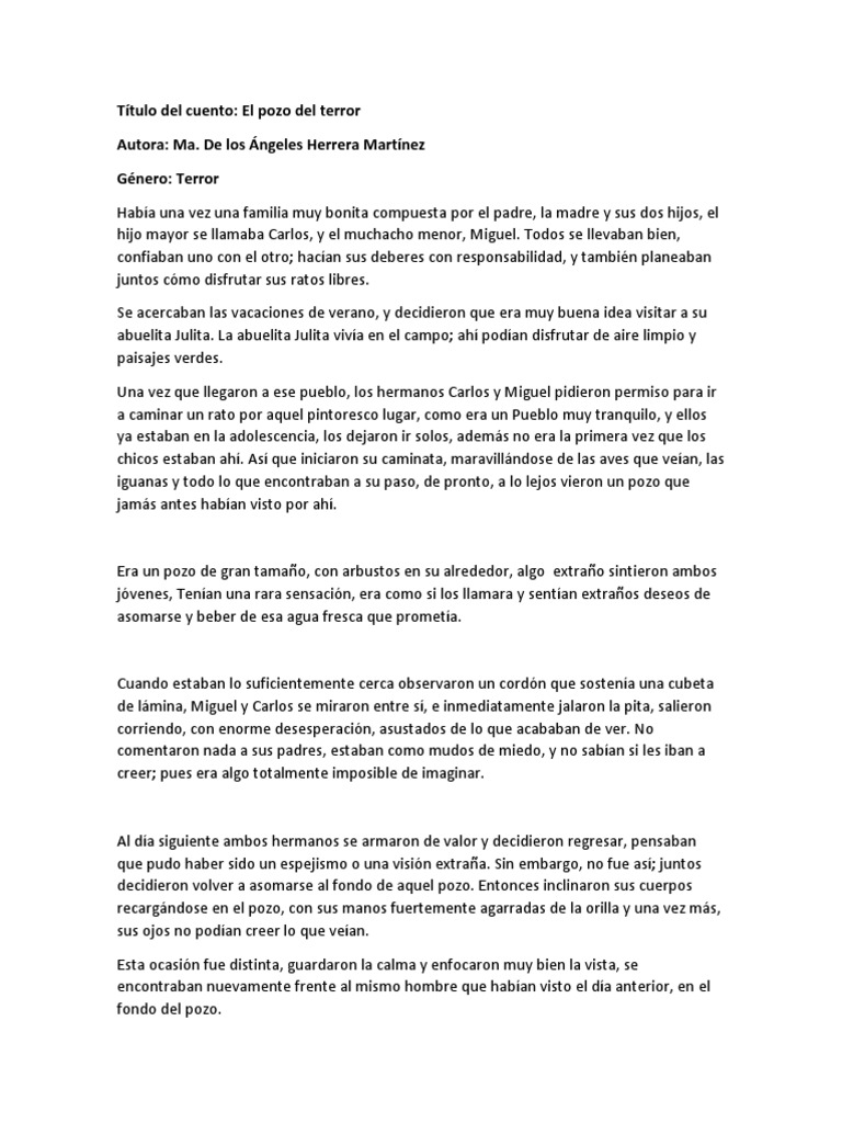 El Pozo Del Terror ... María de Los A | PDF