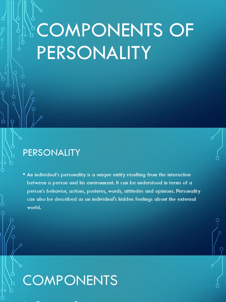 Components of personALITY | PDF