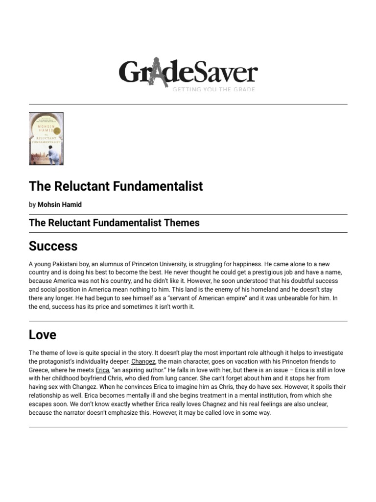 The Reluctant Fundamentalist Themes - GradeSaver | PDF